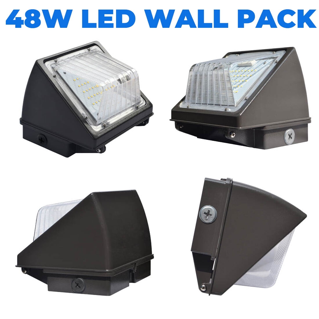 48W Commercial LED Wall Pack Light Outdoor LED Area Security Warehouse ...