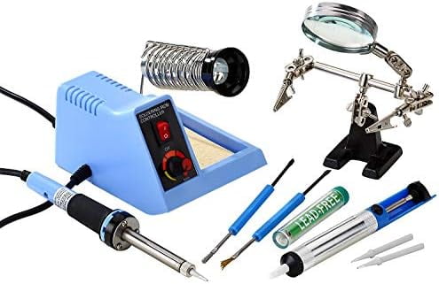 48W Temperature Controlled Soldering Station Kit with Helping Hand ...