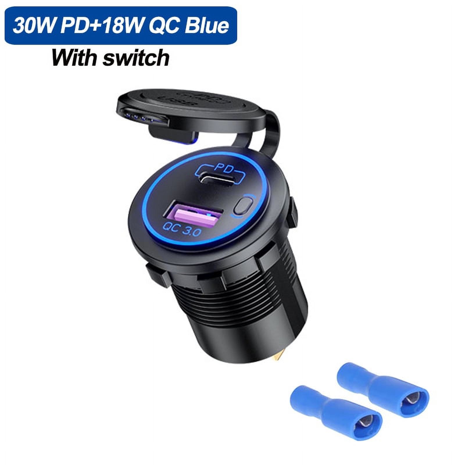 48W Usb Poort Charger Car 12V Outlet Laptop Charger USB C PD 18W QC3.0 ...