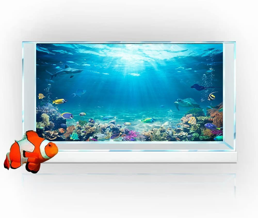 48X20IN Aquarium Background Under The Sea Coral Reef Scenery Backdrop ...