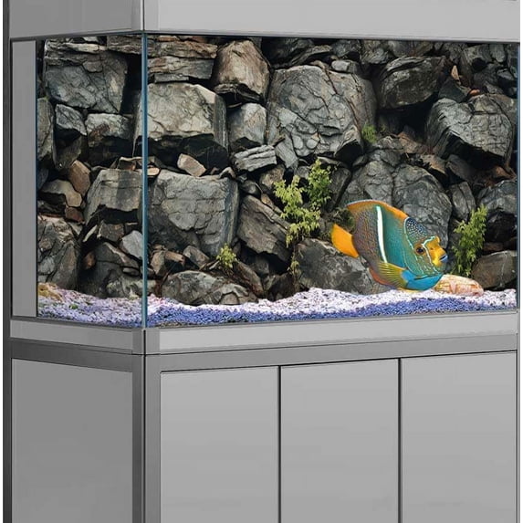 48X20IN Stone Aquarium Background, Rock Fish Tank Background, Natural ...