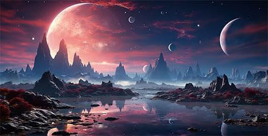 48X24IN, Cosmic Spaceterrarium Background, Cool Parallel Space Themed ...