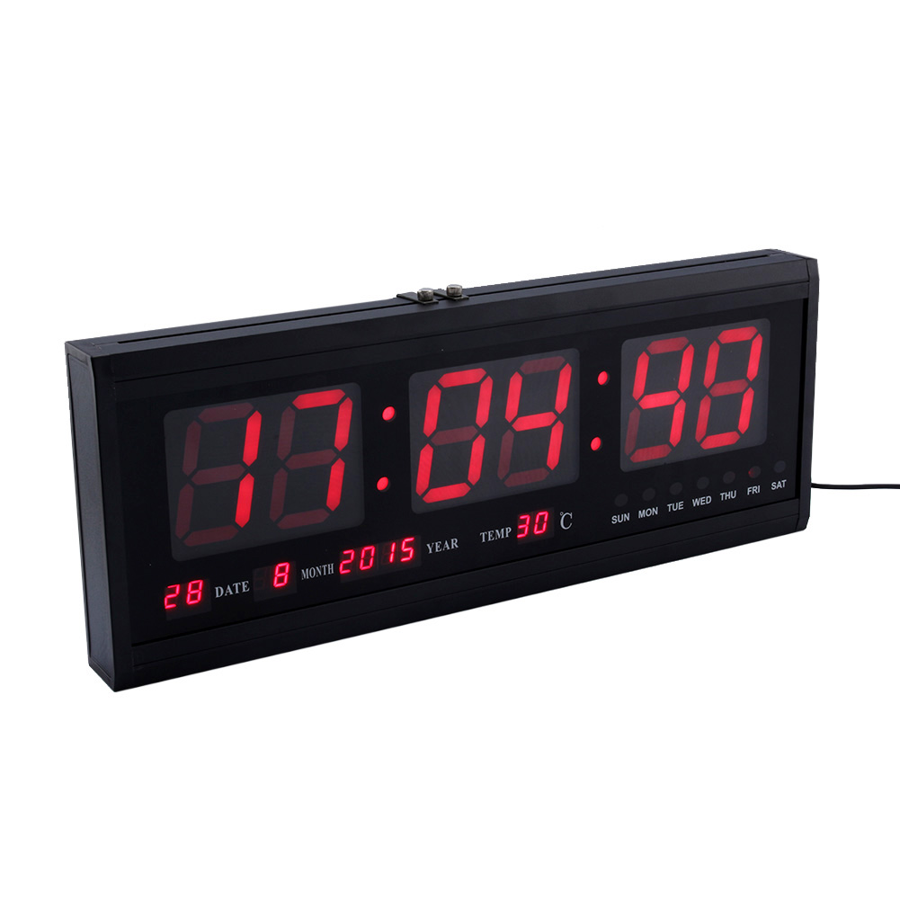 48cm Digital Wall Clock Big LED Time Calendar Temperature Desk Table ...