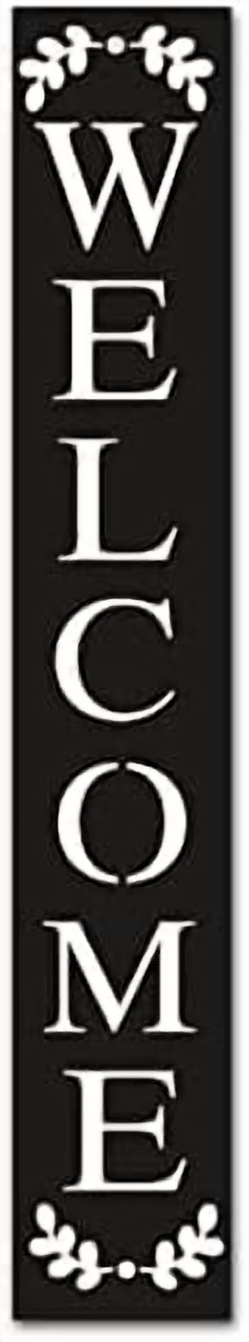 (48in*8in) Welcome Signs Vertical for Front Porch Standing Hanging ...