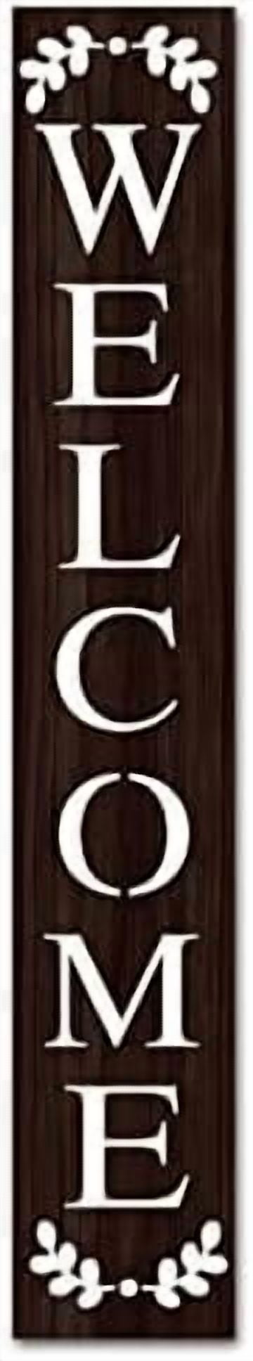 (48in*8in) Welcome Signs Vertical for Front Porch Standing Hanging ...
