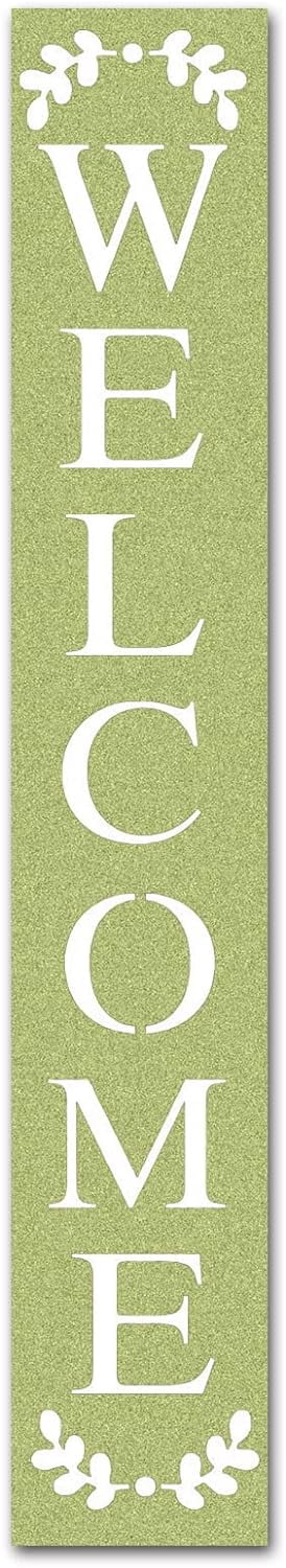 (48in*8in) Welcome Signs Vertical for Front Porch Standing Hanging ...