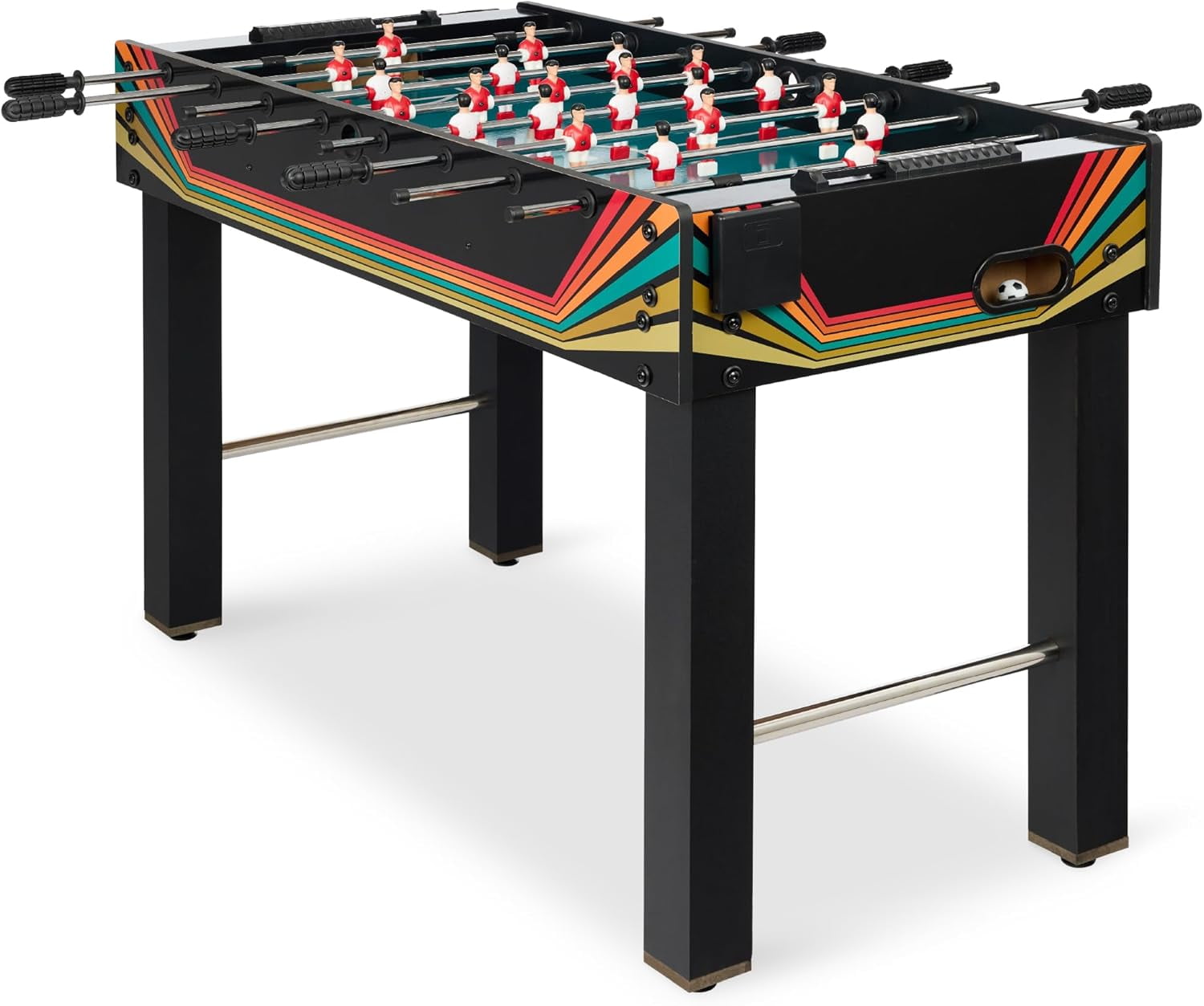 48in Competition Sized Foosball Table for Home, Game Room w/ 2 Balls, 2 ...