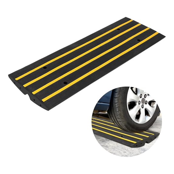 48in Driveway 1 ramp Made of Recycled Rubber Heavy Duty Driveway Curb ...