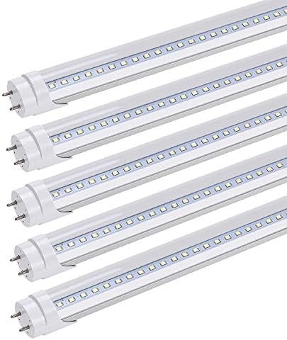 48in LED Tube Light 4FT 5000K Dual-End Powered,T8 Ballast Bypass, 18W (48W Equivalent), 2160 ...