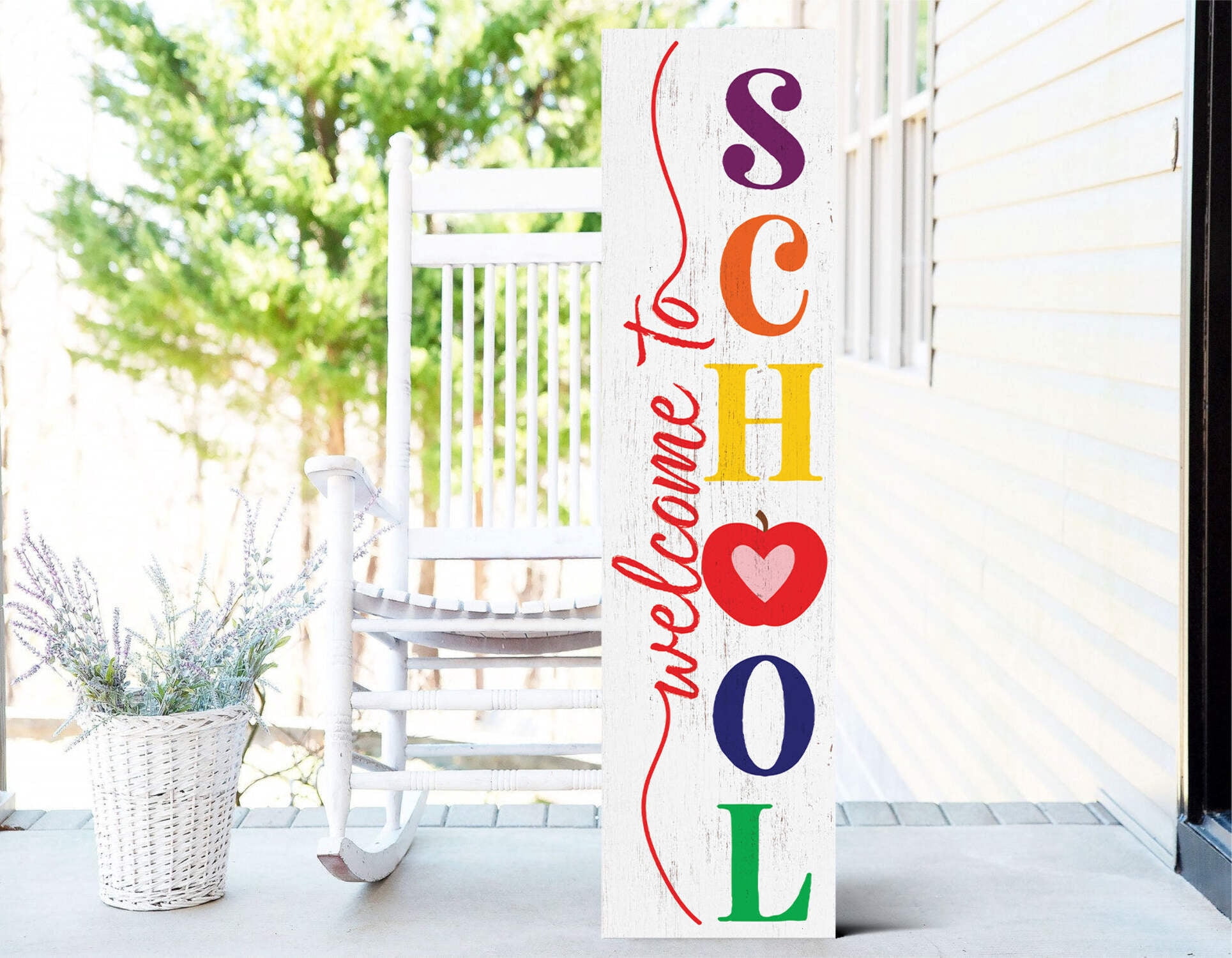 48in Welcome to School Porch Sign, Classroom Decor, Teacher Gift ...