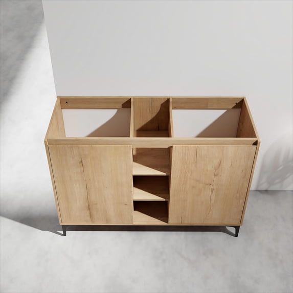48inch (47-1/16") Soft Close Doors & Open Storage Rack, 48 Inch ...
