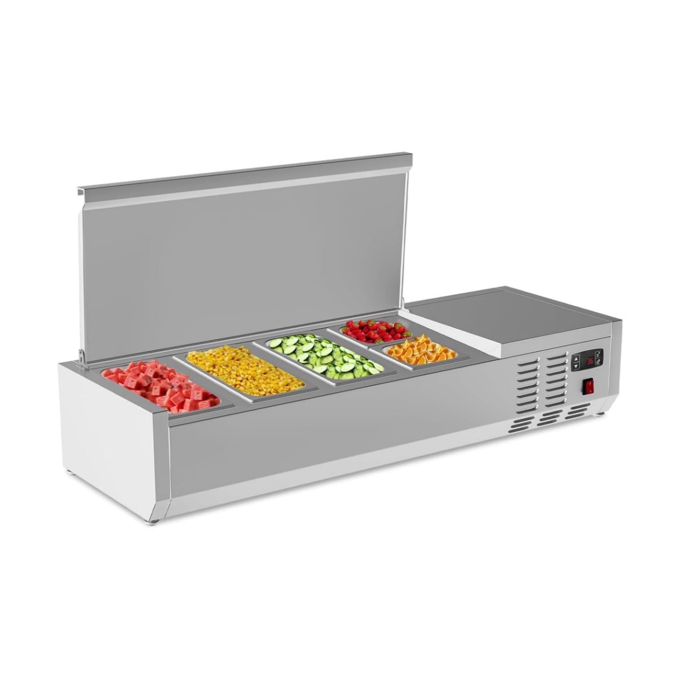 48inch Countertop Refrigerated Condiment Station with Auto Defrost ...