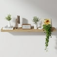 48inch Floating Shelves, 8 inch Deep Modern Solid Wood Wall Shelves for ...