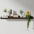 48inch Floating Shelves, 8 inch Deep Modern Solid Wood Wall Shelves for ...