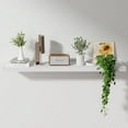 48inch Floating Shelves, 8 inch Deep Modern Solid Wood Wall Shelves for ...