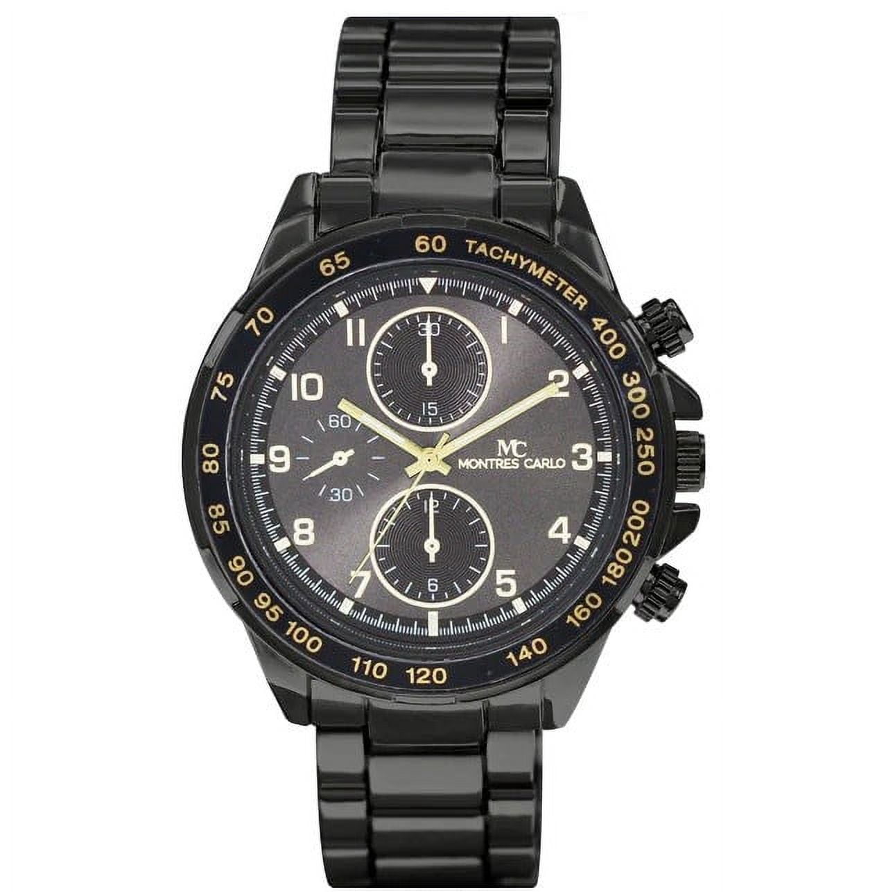 48mm Montres Carlo Dress Men's Quartz Metal Band Sports Fashion Watch ...