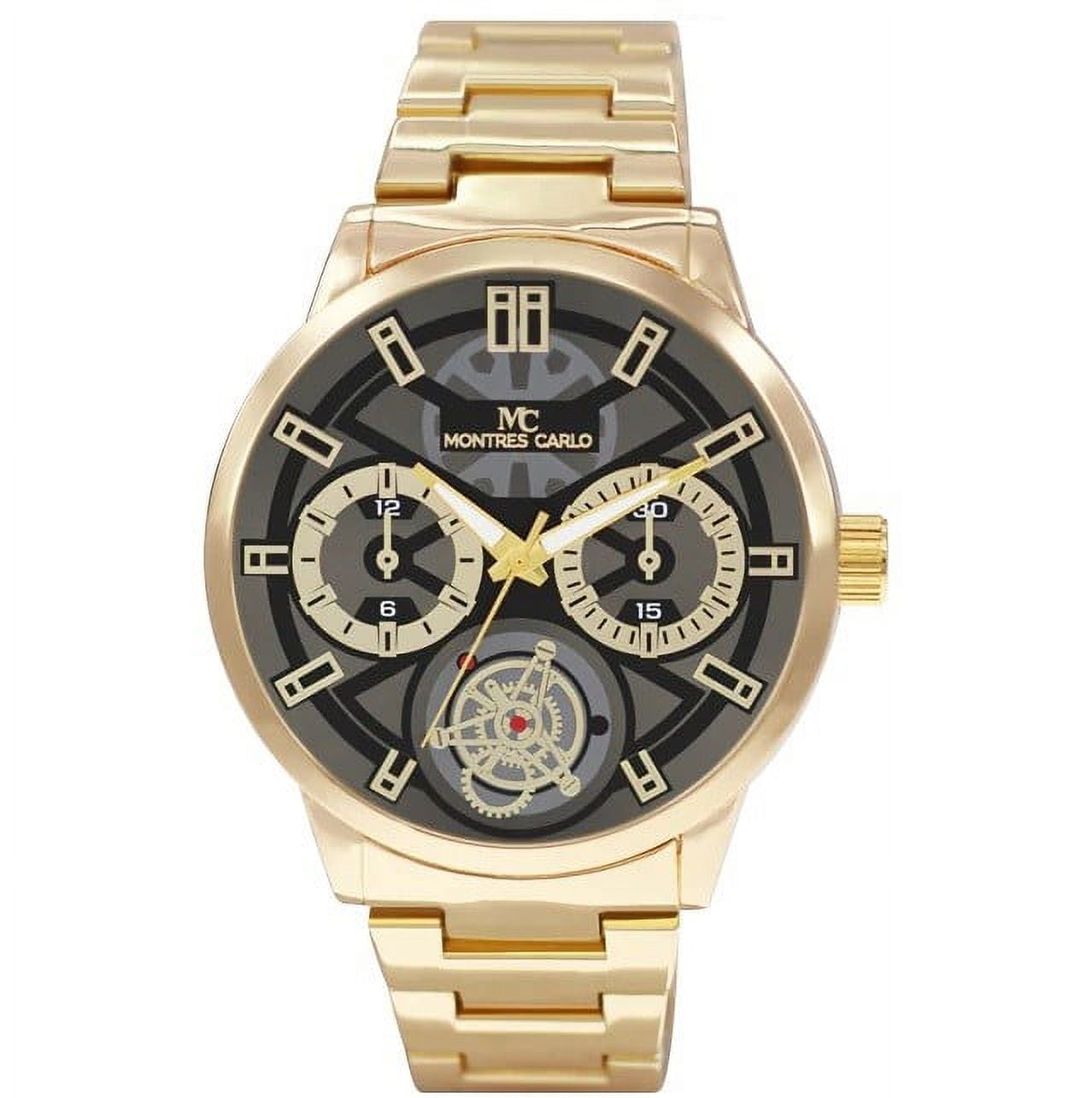 48mm Montres Carlo Luxury Analog Men's Metal Band Quartz Dress Sport ...