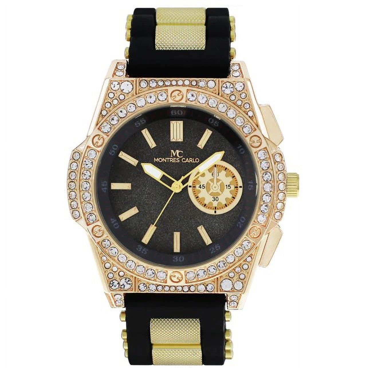 48mm Montres Carlo Men's Fashion Silicone Band Modern Dress Sports ...