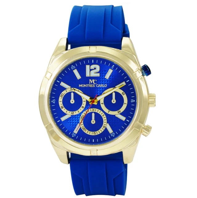 48mm Montres Carlo Men's Luxury Silicone Band Fashion Sports Quartz ...