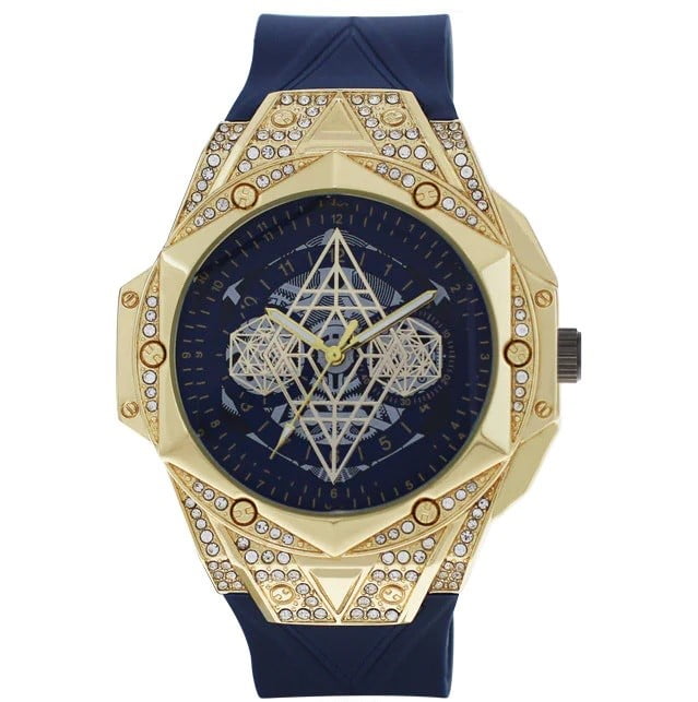 48mm Montres Carlo Modern Cubic Zirconia Stones Luxury Wrist Men's ...