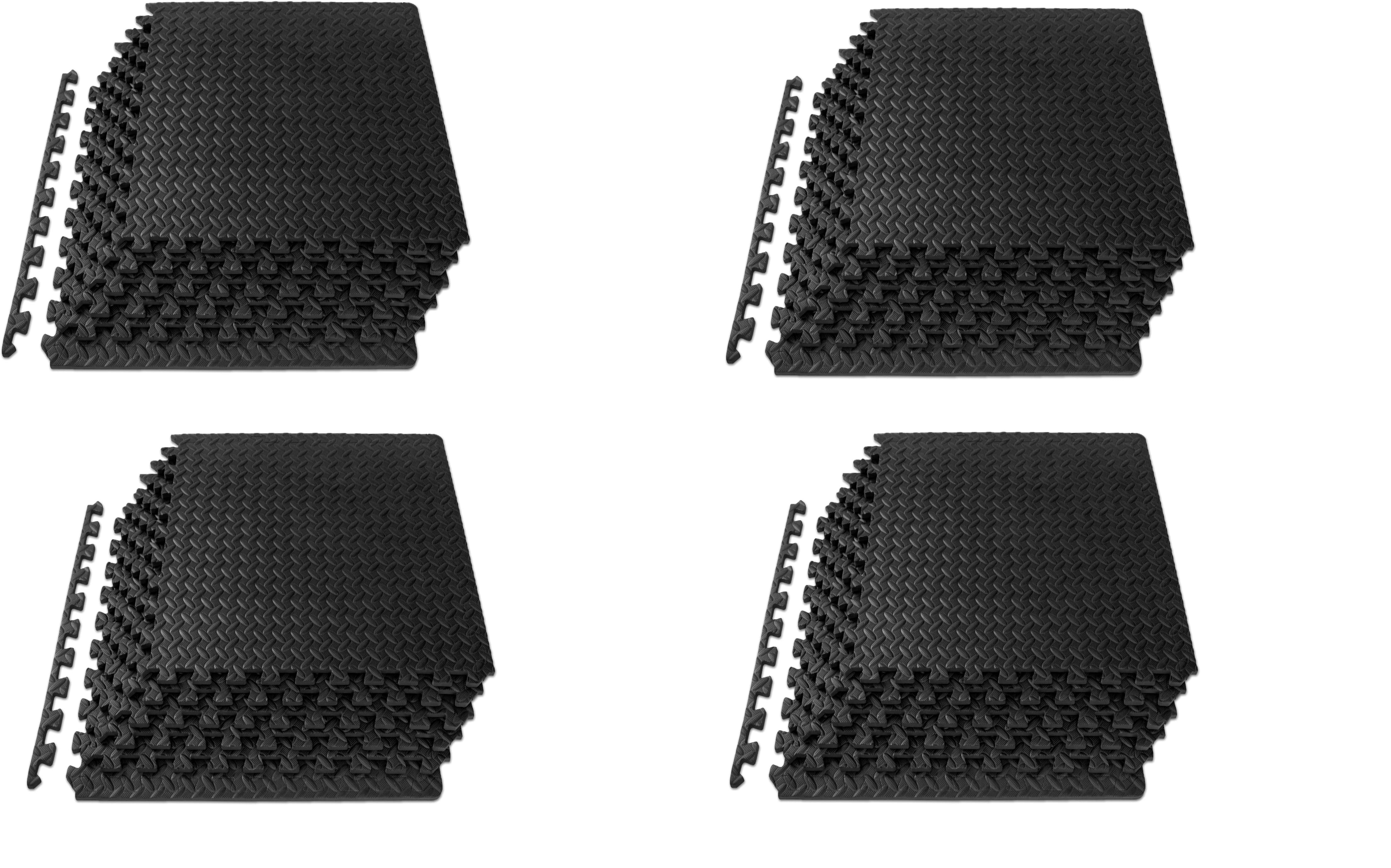 SLEKSDS 48pc Puzzle Exercise Mat w/ EVA Foam Interlocking Tiles GYM ...