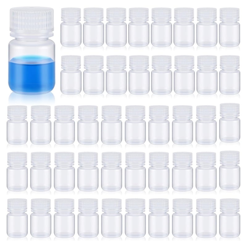 48pcs 1 Oz Pill Bottle Sample Polypropylene Wide Mouth Reagent Plastic ...