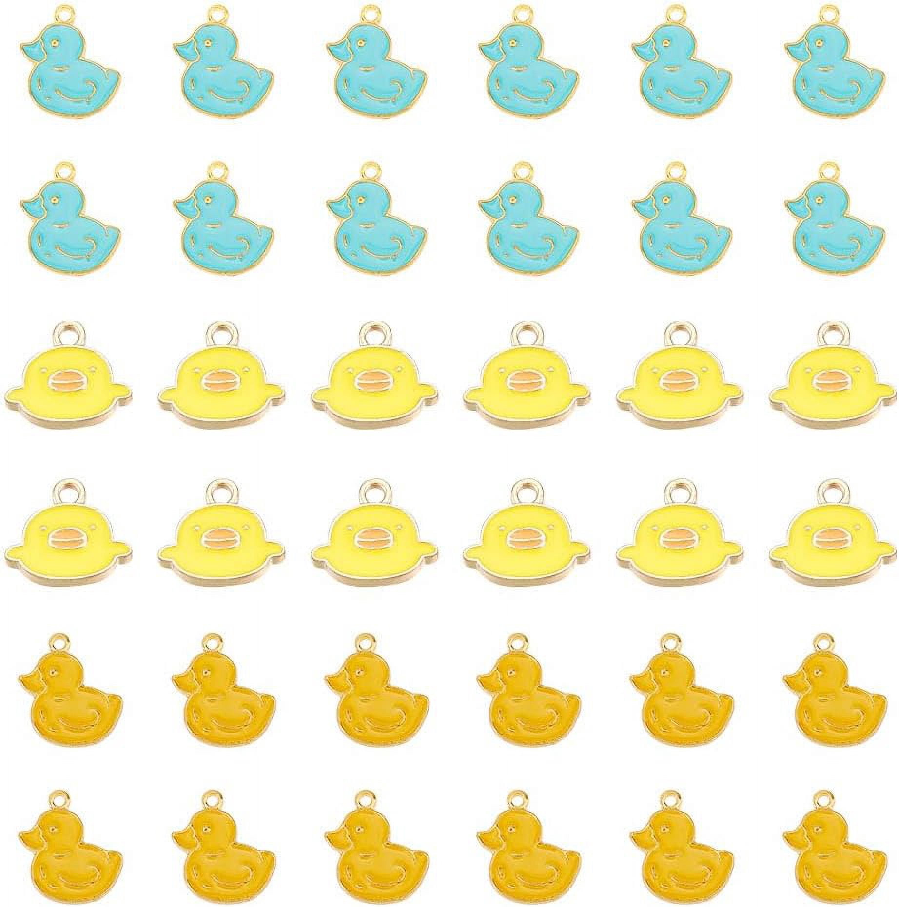 48pcs 3 Colors Enamel Duck Charms Gold Plated Duck Charms Small Alloy ...