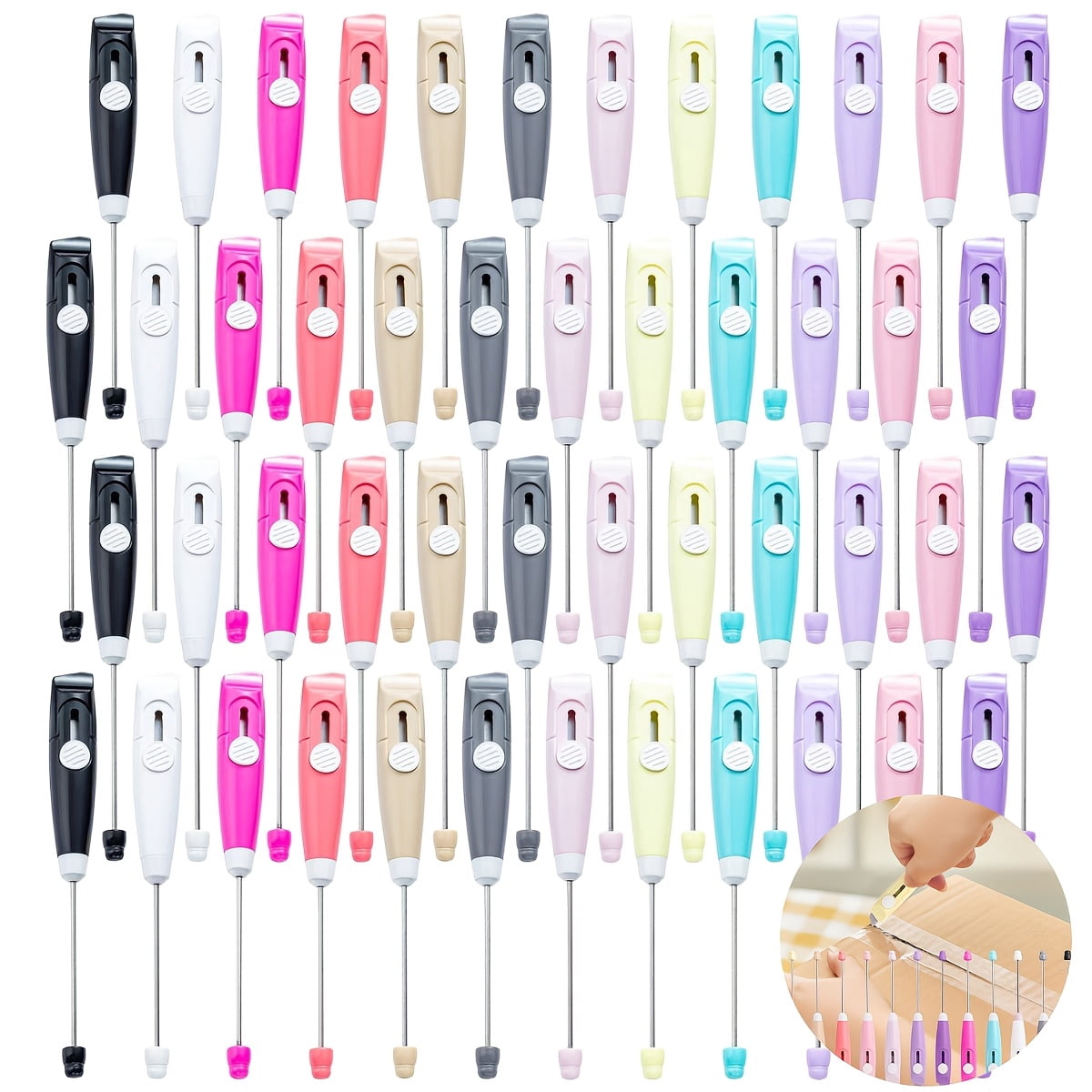 48pcs Beadable Box Cutter Letter Opener Blanks Metal Beaded Envelope ...