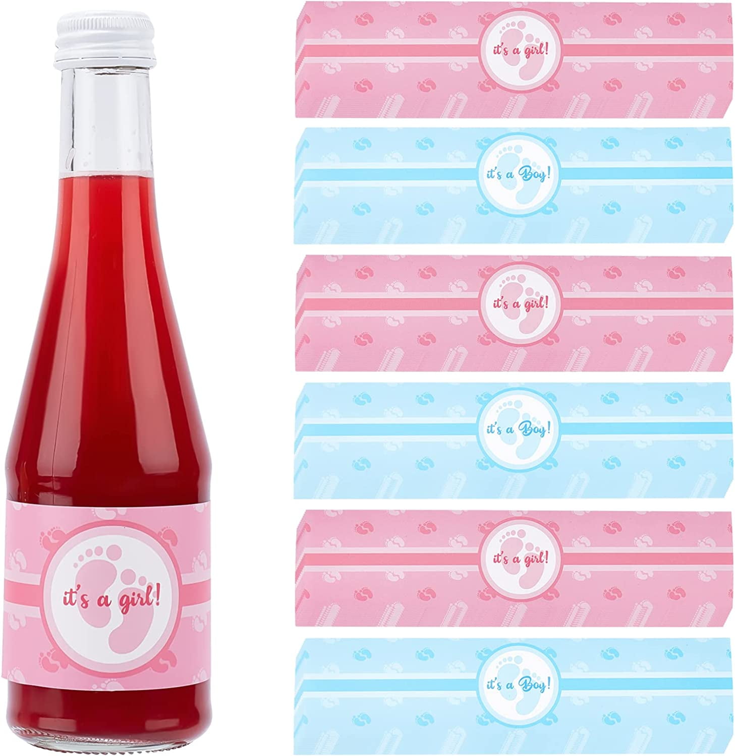 48pcs Bottle Stickers Wrappers Water Bottle Labels Baby Shower ...