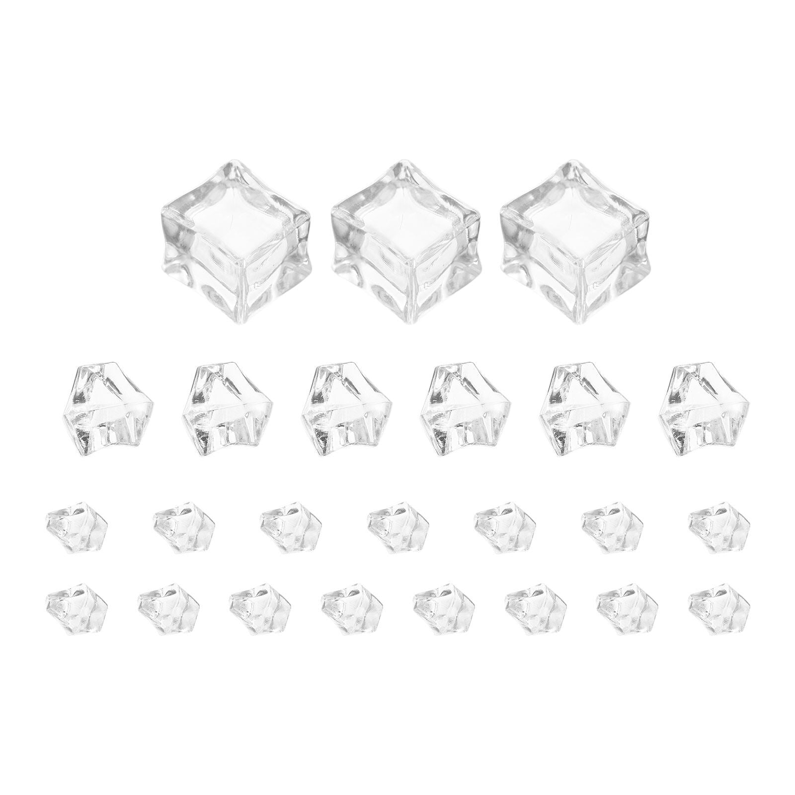 48pcs Cubes Clear Cubes Crushed Rocks Cube Decors for Home Wedding ...