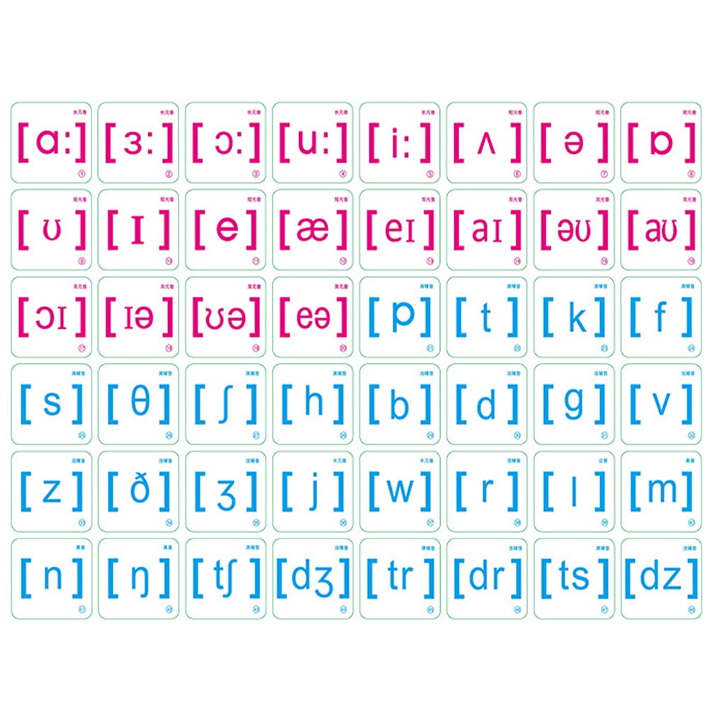 48pcs English Phonetic Alphabet Flash Cards Fridge Magnet English ...