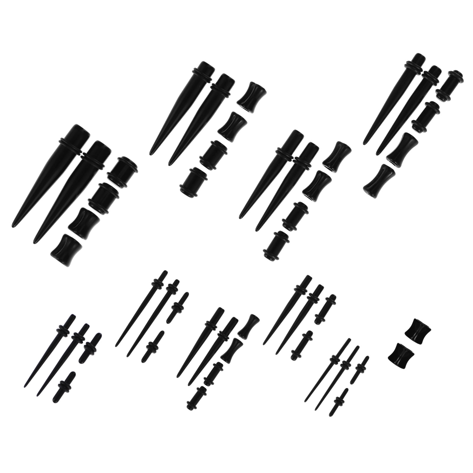48pcs Gauges Kit Ear Stretching Set 14G-00G Acrylic Taper Plug Piercing ...