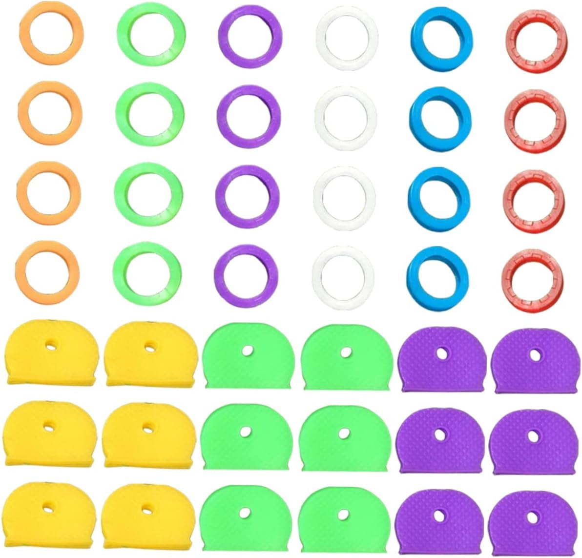 48pcs Key Color Covers Protective Cover Rubber Key Key caps Silicone ...