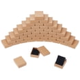 48pcs Kraft Cotton Filled Cardboard Paper Jewelry Set Boxes for Ring ...