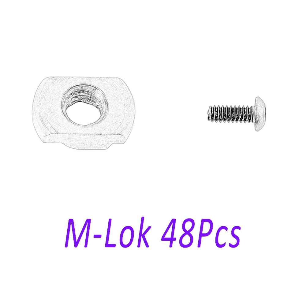 48pcs M-lok-Standard CNC Steel 303 Screw Nuts - Walmart.com