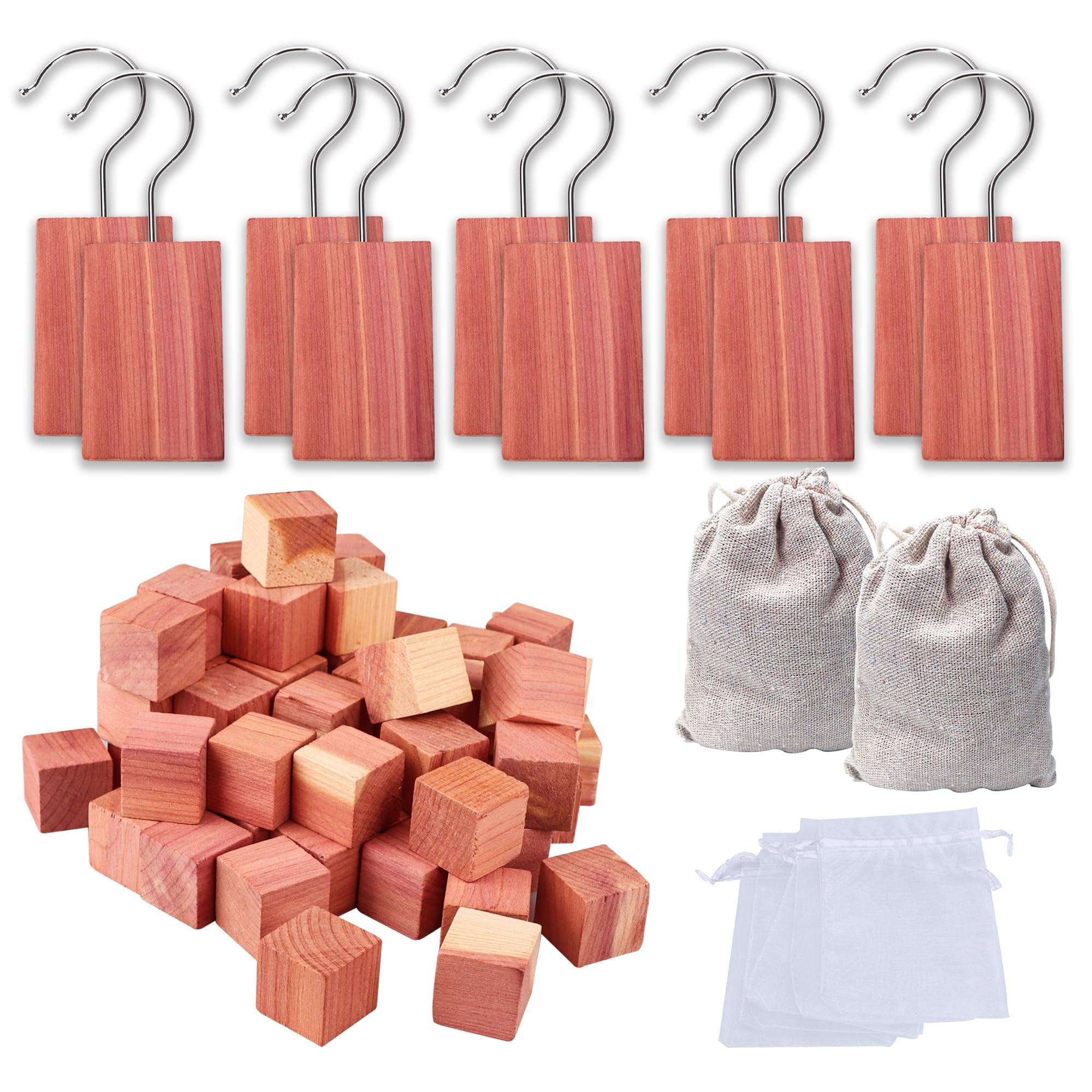 (48pcs) Natural Cedar Wood Cedar Blocks, Cedar Hanging Chips and ...