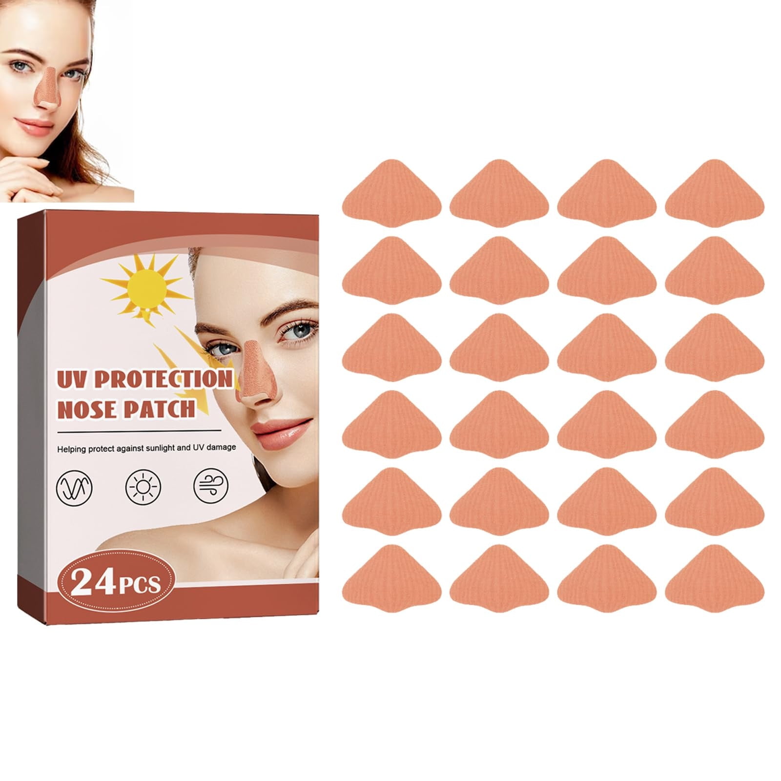 48pcs Outdoor Nose Plaster, Sun Nose Patch, Outdoor Nose Strips, Nose ...