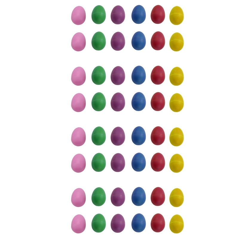 48pcs Plastic Egg Shakers Set 6, Percussion Musical Maracas Eggs Child ...