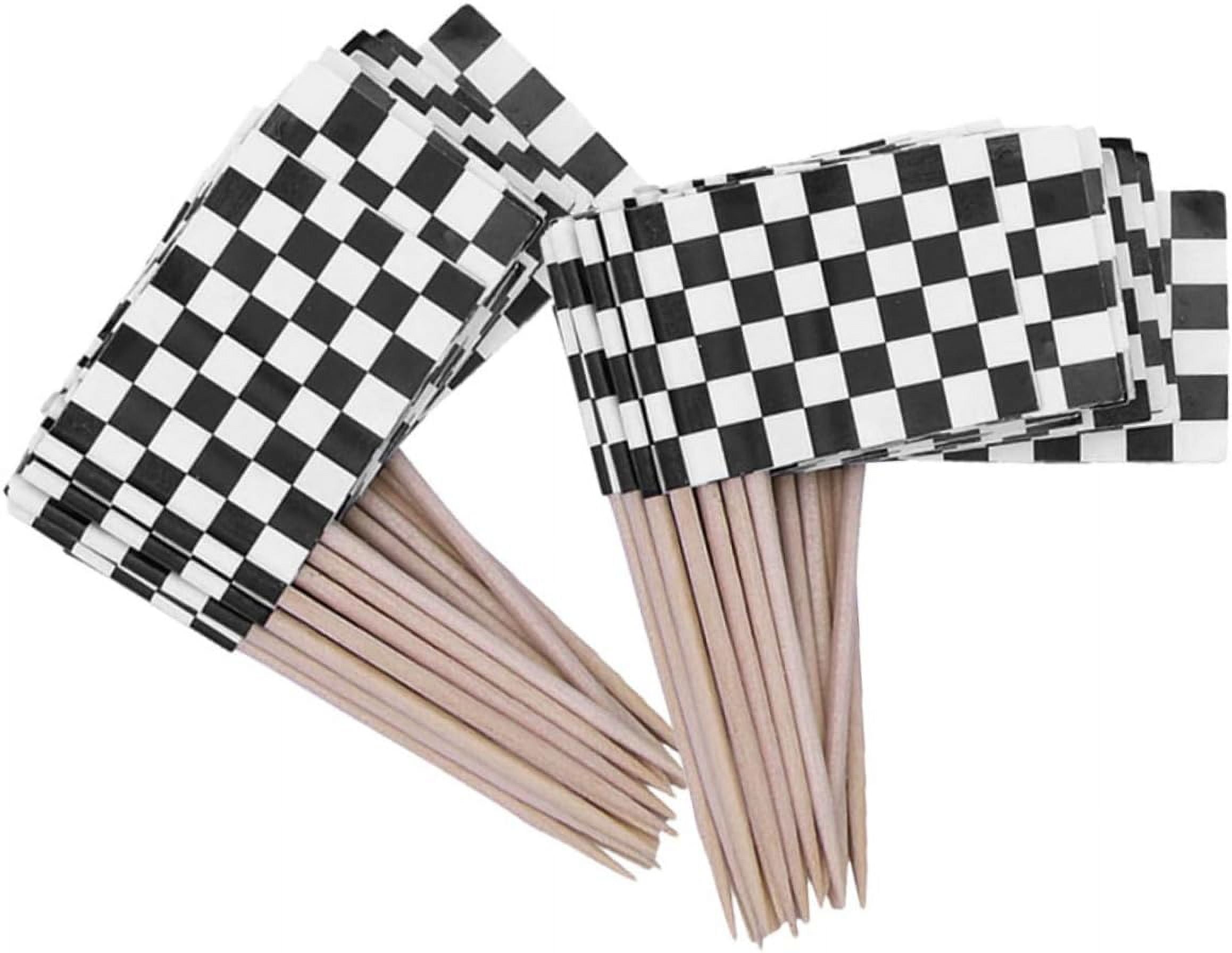48pcs Racing Flag Toothpick Racing Flag Food Picks Race Car Cake ...