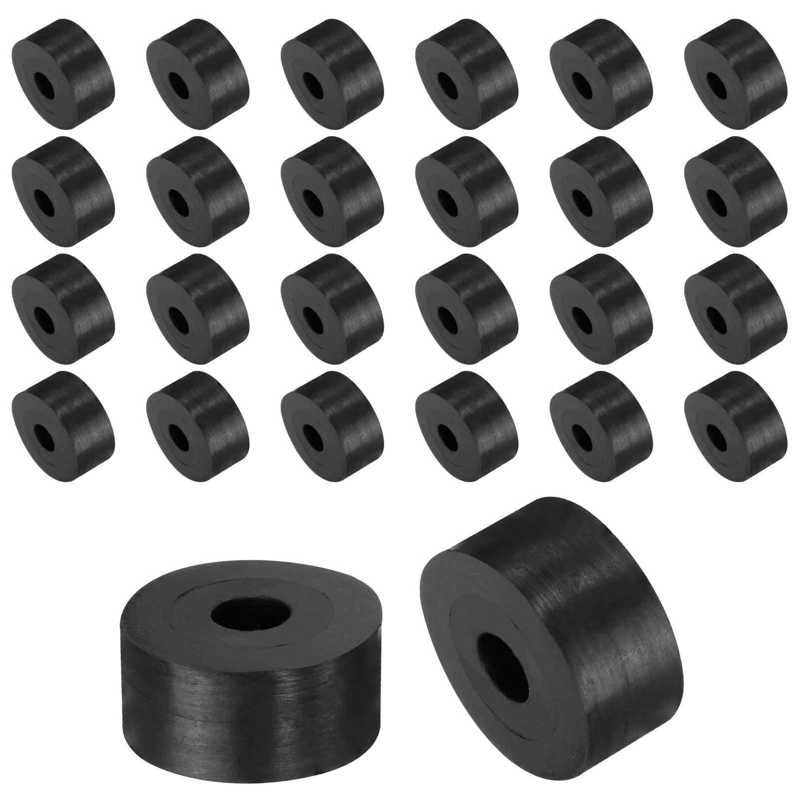 48pcs Rubber Spacers 20mm OD x 6mm ID x 10mm Height Round Anti ...
