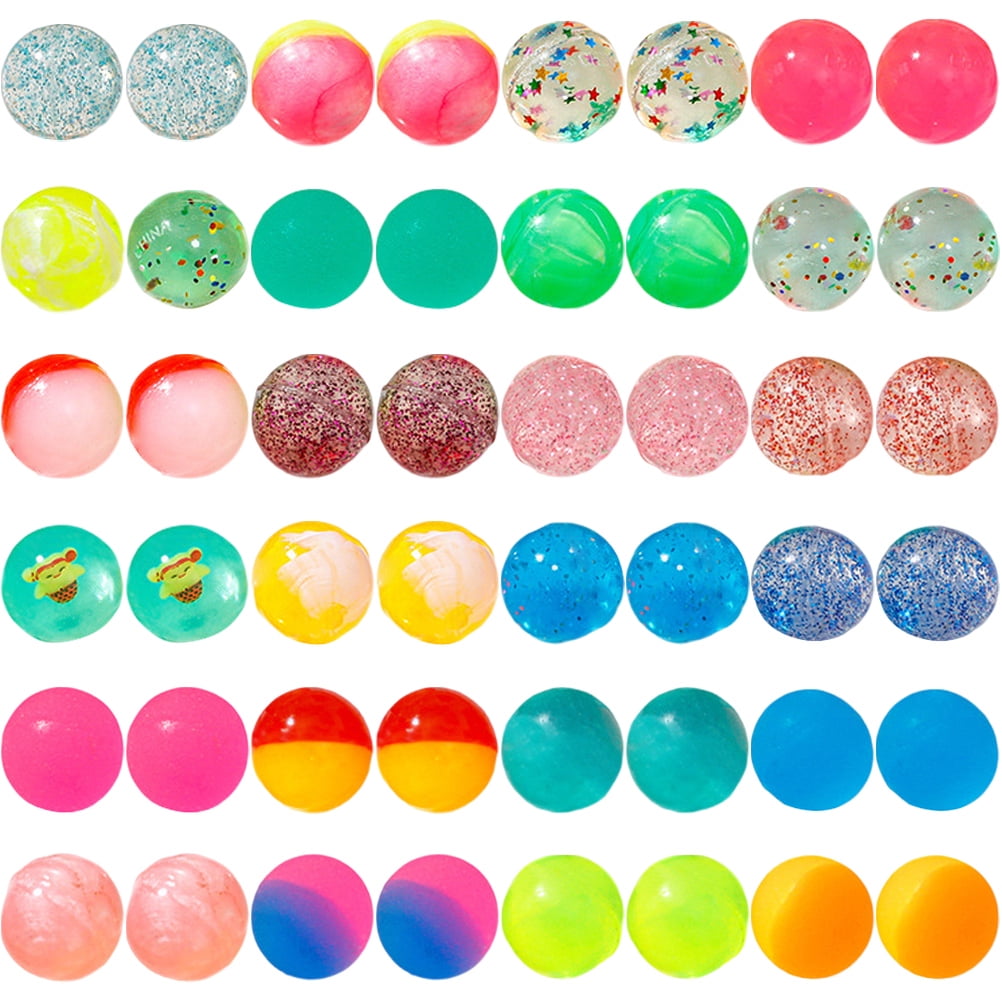 WRITWAA 48pcs Party Favor Bouncy Plastic Toys for Kids Stress Relief ...