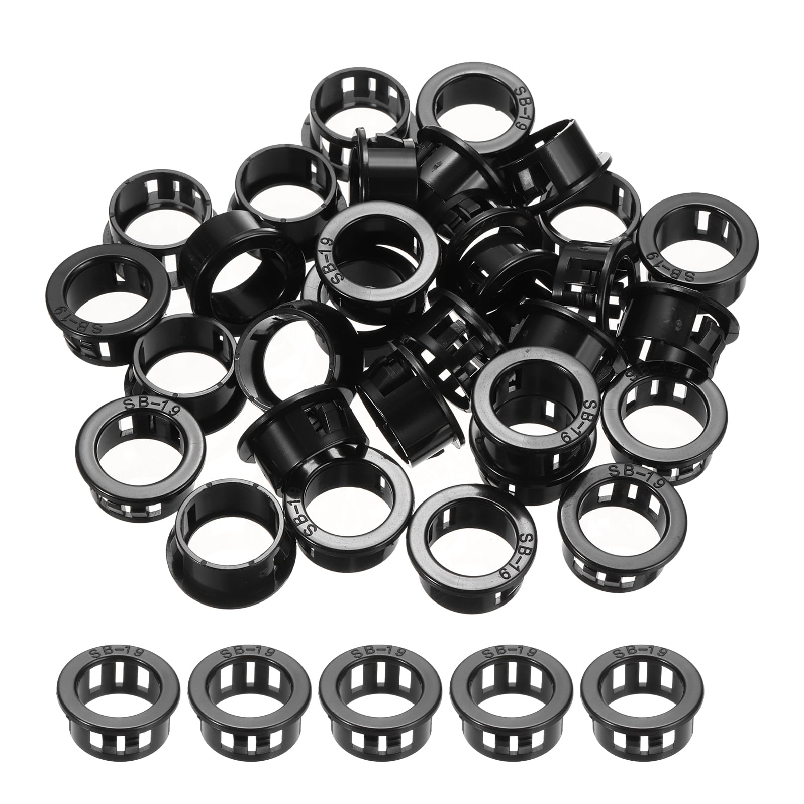 48pcs Wire Grommet, 18.8mm Mounting Dia Plastic Grommets Cable Hose ...