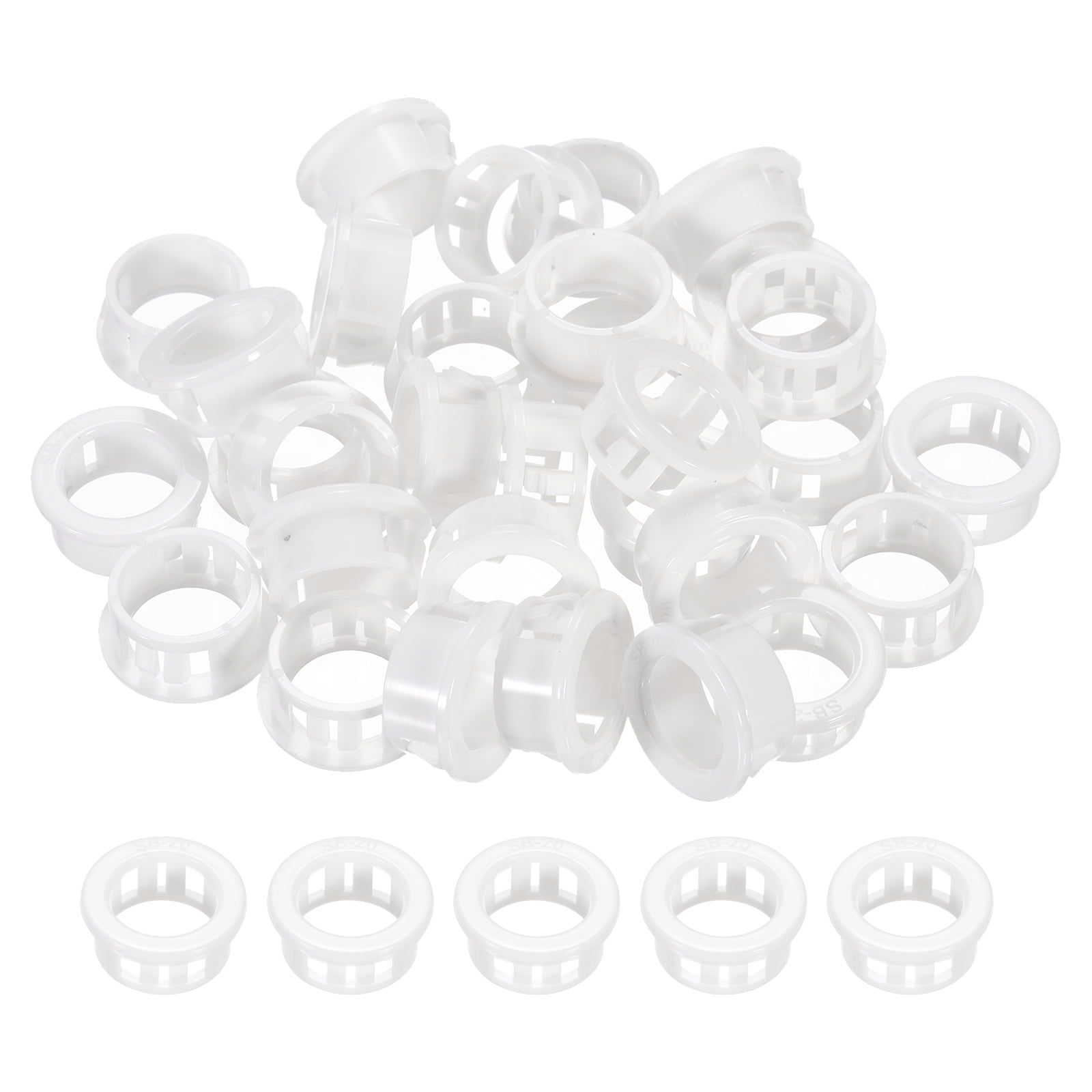 48pcs Wire Grommet, 19.7mm Mounting Dia Plastic Grommets Cable Hose ...