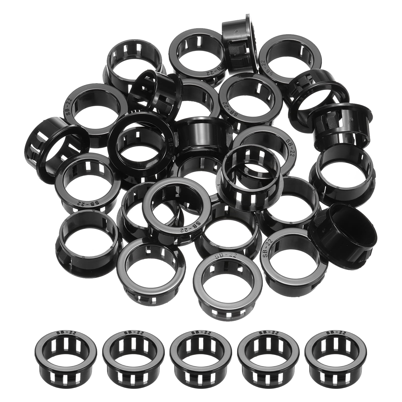 48pcs Wire Grommet, 21.58mm Mounting Dia Plastic Grommets Cable Hose ...