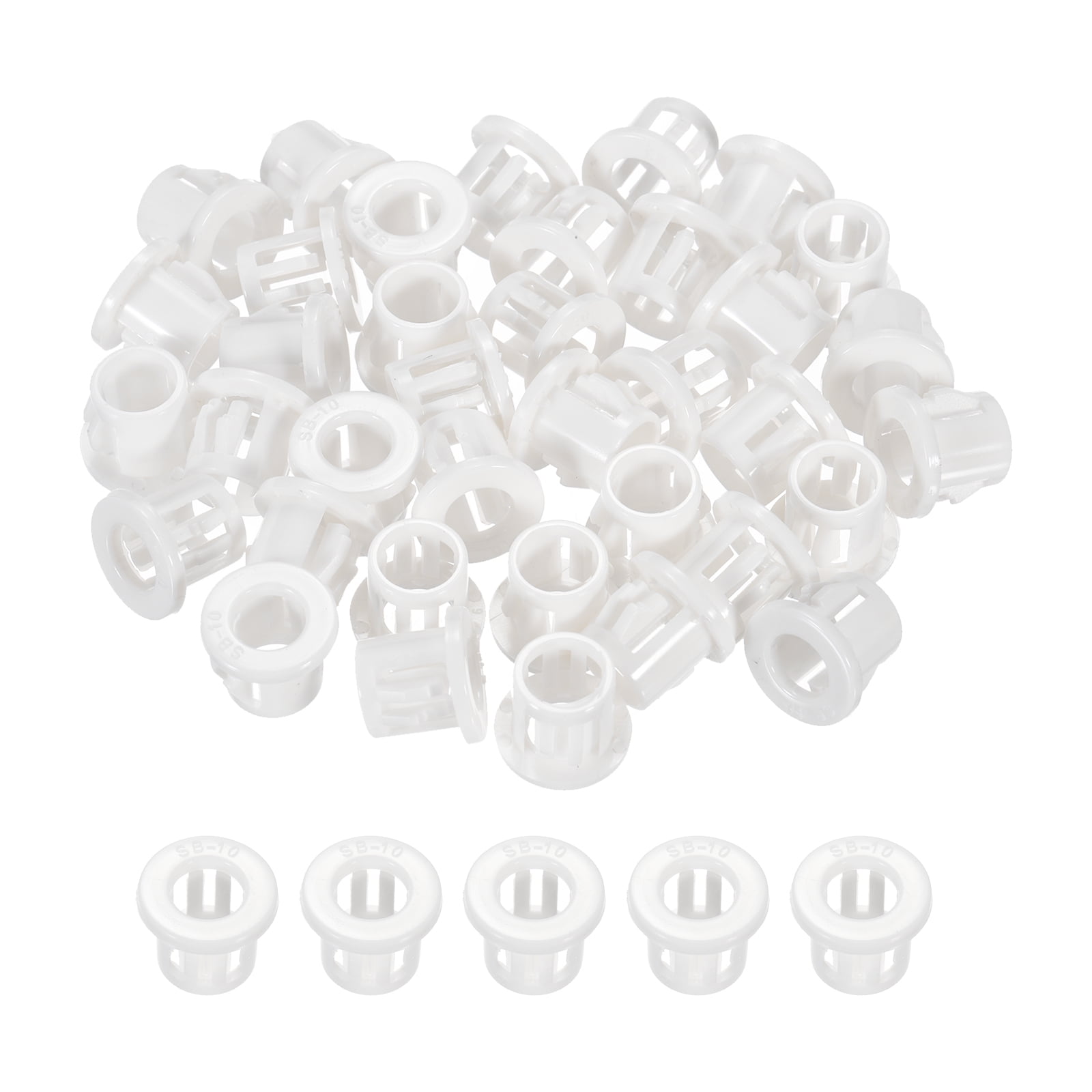 48pcs Wire Grommet, 9.5mm Mounting Dia Plastic Grommets Cable Hose Snap ...