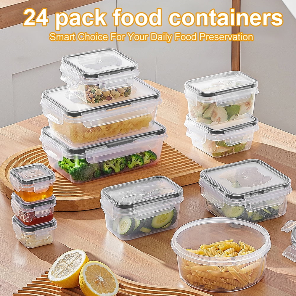 48pcs luxury food storage container set of high quality - sealed design ...