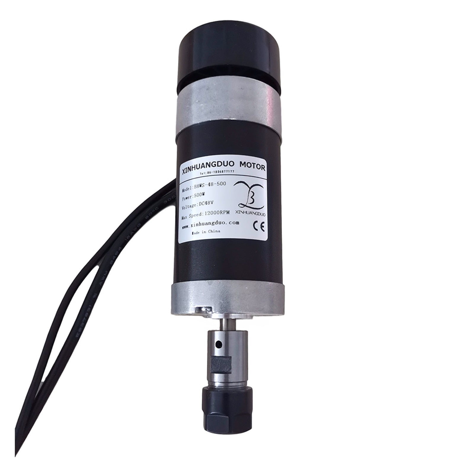 48v 500W ER16 Brushless Spindle+57MM Clamp With Screws+ 48V Brushless ...