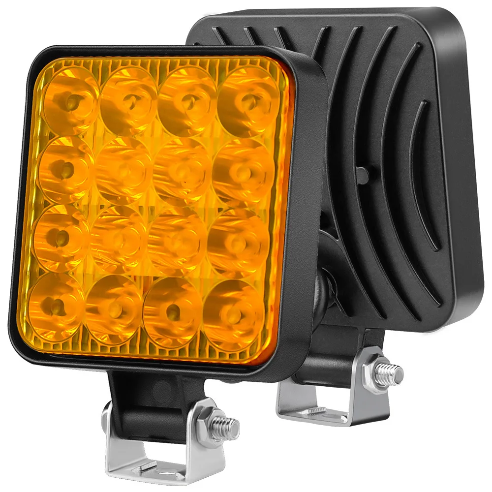48w 16LED High Intensity Dust Proof Working Light Spotlight Truck Off ...