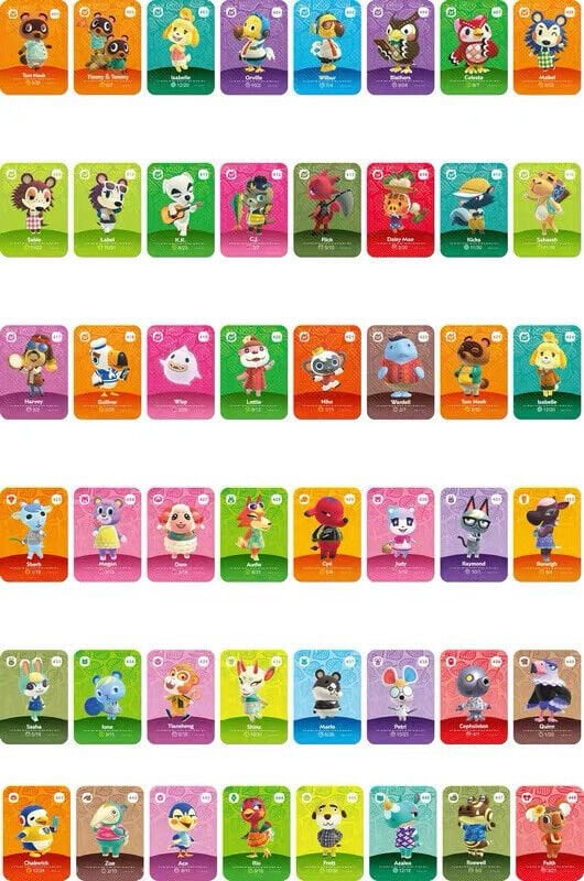 48x Animal Crossing ACNH Series 5 Mini NFC Cards New Horizons 401-448 ...