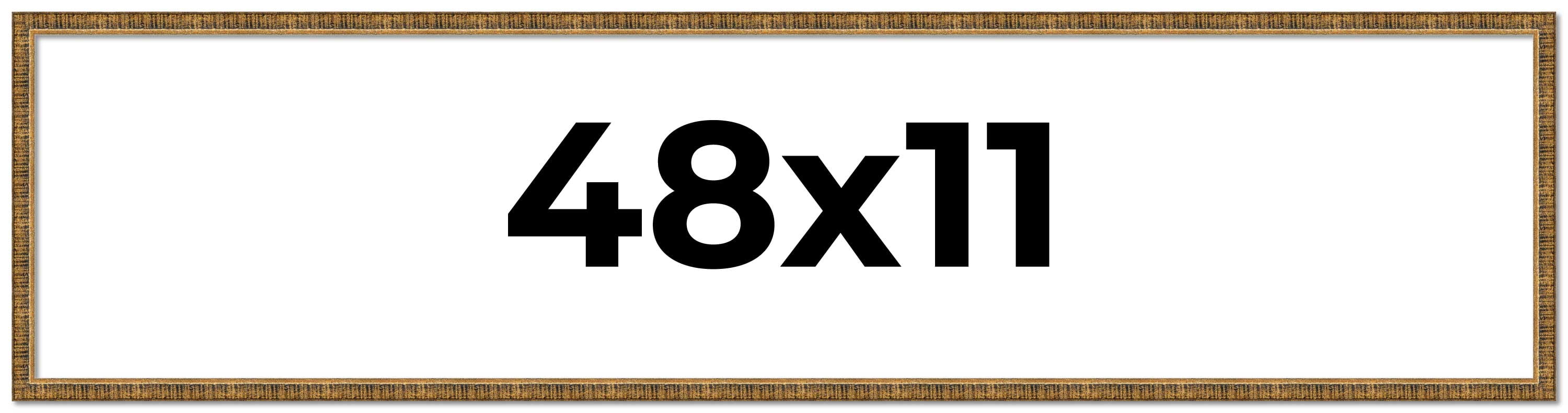 48x11 Frame Gold Solid Wood Picture Frame - Complete Modern Photo Frame ...